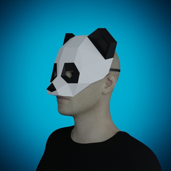 Panda Mask - Etsy