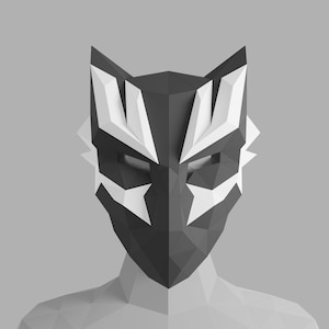 Luchador Wolf PAPERCRAFT MASK PDF Pattern, 3D Costume, Printable Diy ...