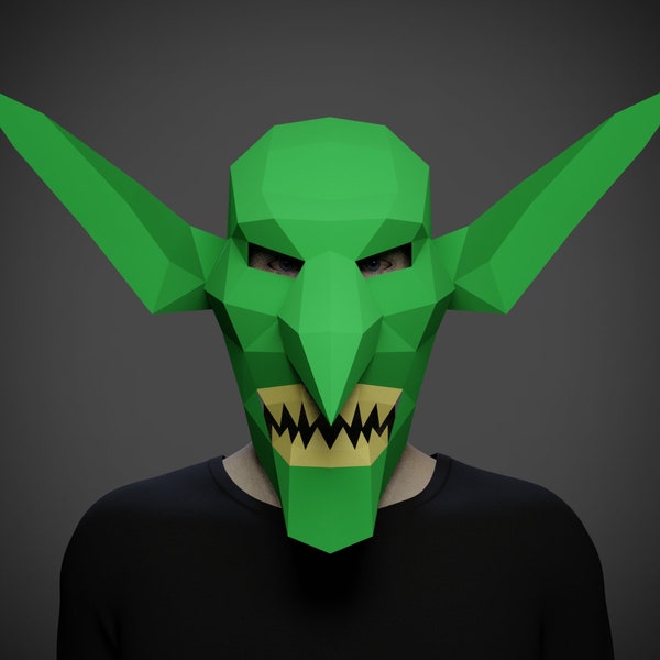 Papercraft Mask 3D MONKEY, Printable Template PDF Pattern DIY Adult ...