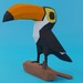 BIRD TOUCAN PAPERCRAFT Template, Diy 3D Paper Craft, Pdf Downloadabe ...