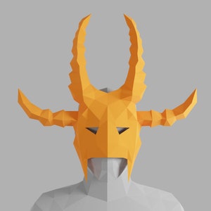 Cultist PAPERCRAFT MASK PDF Pattern, 3D Costume, Printable Diy Template ...