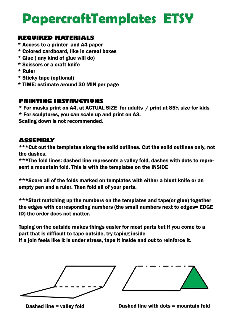 BUNNY PAPERCRAFT TEMPLATE Diy 3d Paper Craft Pdf Downloadabe - Etsy