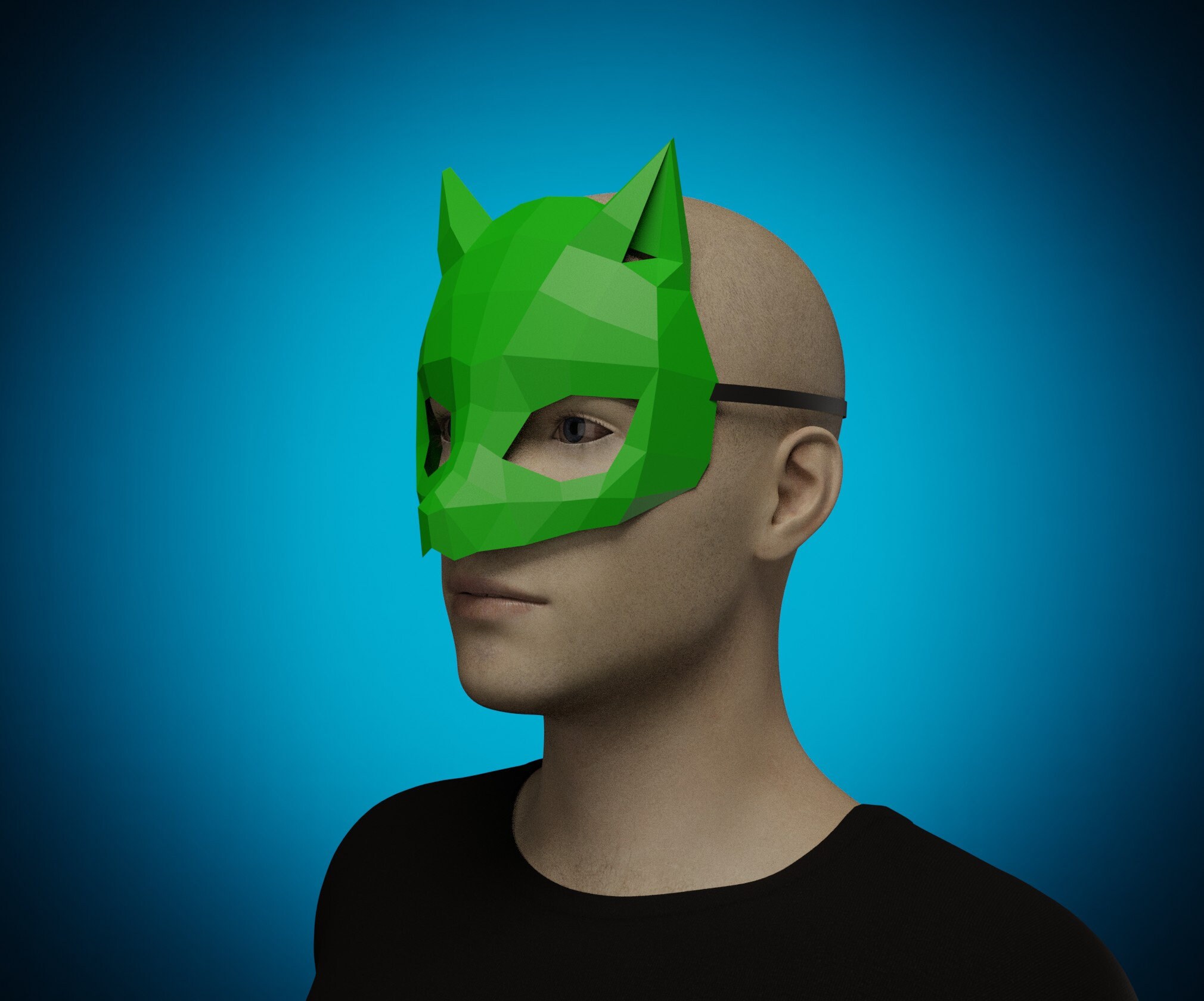 CAT HALF MASK Papercraft Diy Animal Costume Printable | Etsy