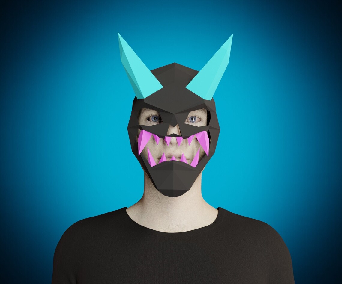 Neon Demon MASK PAPERCRAFT 3D Printable TEMPLATE Pdf Easy | Etsy