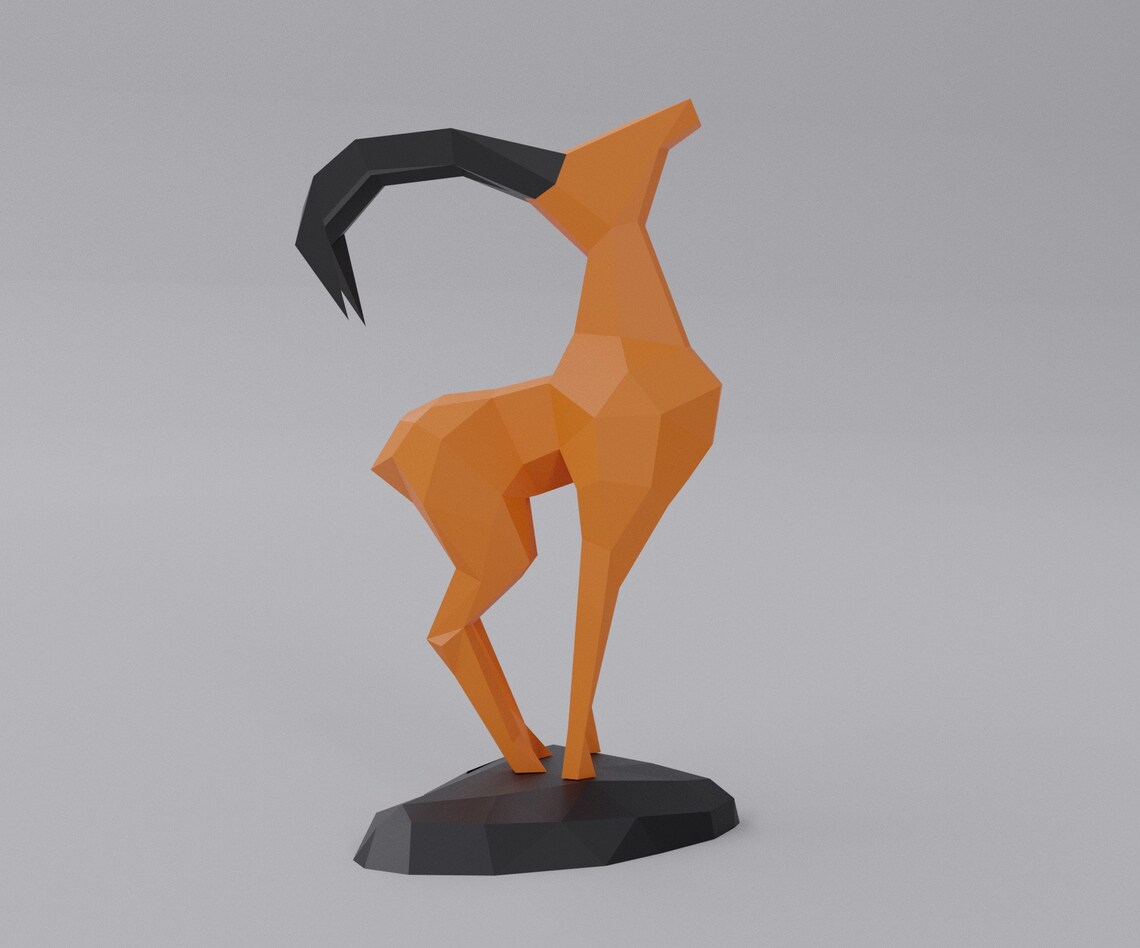 Wild GOAT PAPERCRAFT Template Diy 3d Paper Craft Pdf - Etsy