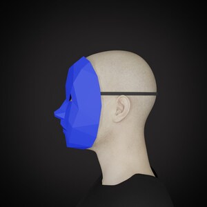 Human FACE MASK PAPERCRAFT Template, 3d Lowpoly Mask Pattern Design ...