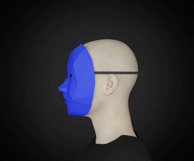 Human FACE MASK PAPERCRAFT Template 3d Lowpoly Mask Pattern - Etsy