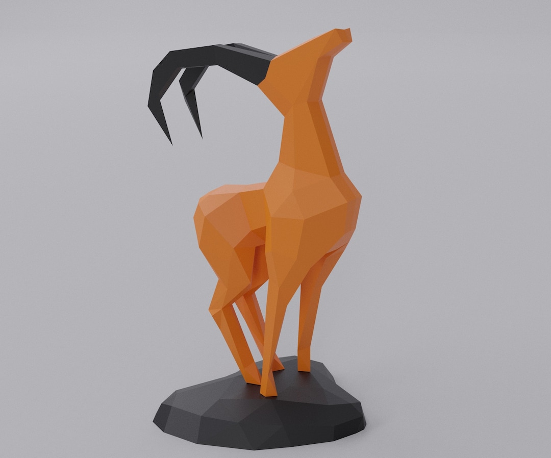 Wild GOAT PAPERCRAFT Template, Diy 3d Paper Craft, Pdf Downloadabe ...