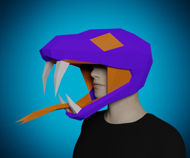 SNAKE MASK PAPERCRAFT 3D Serpent Costume printable diy | Etsy
