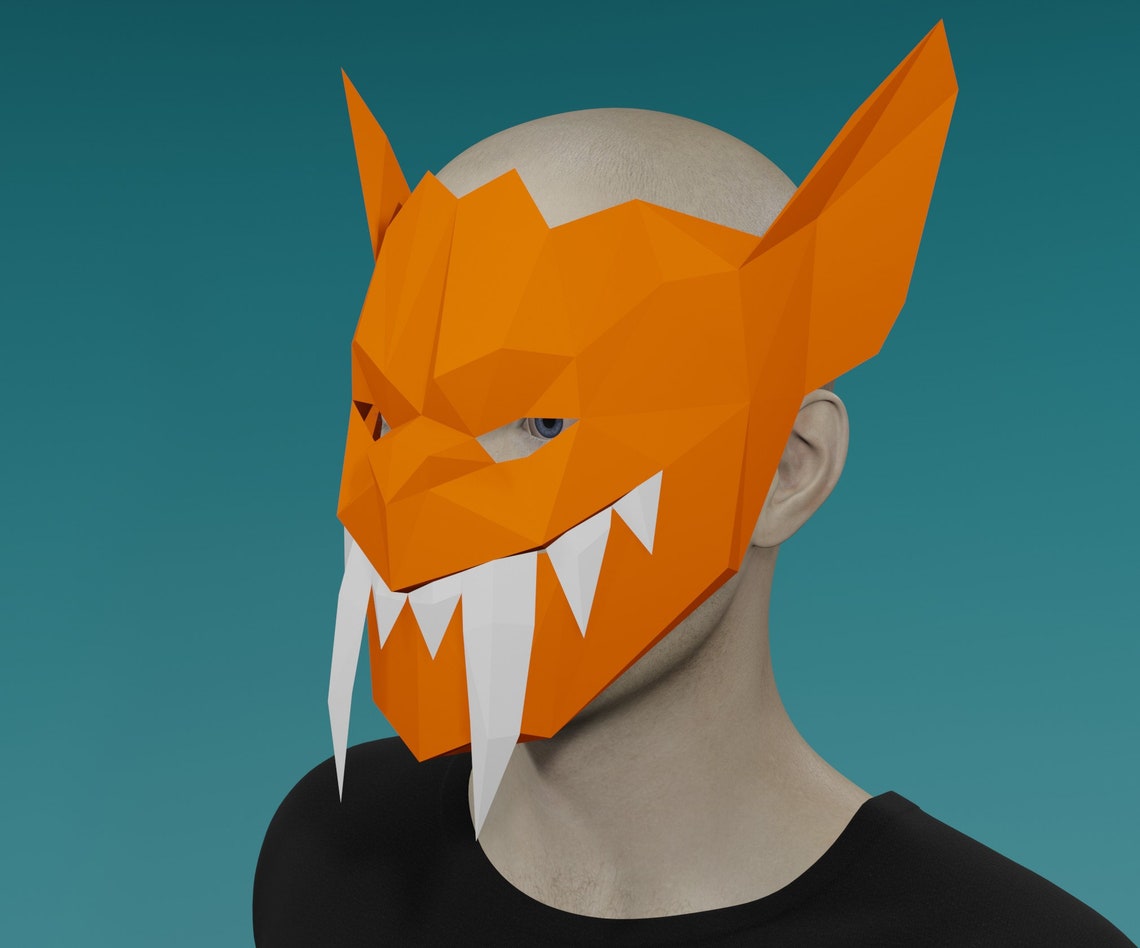 Vampire Bat MASK PAPERCRAFT Diy 3d Low Poly Animal Craft - Etsy