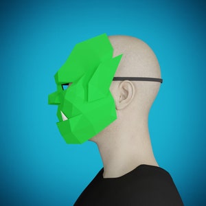 ORK MASK PAPERCRAFT Template, 3d Mask Design Pattern, Orc Costume ...