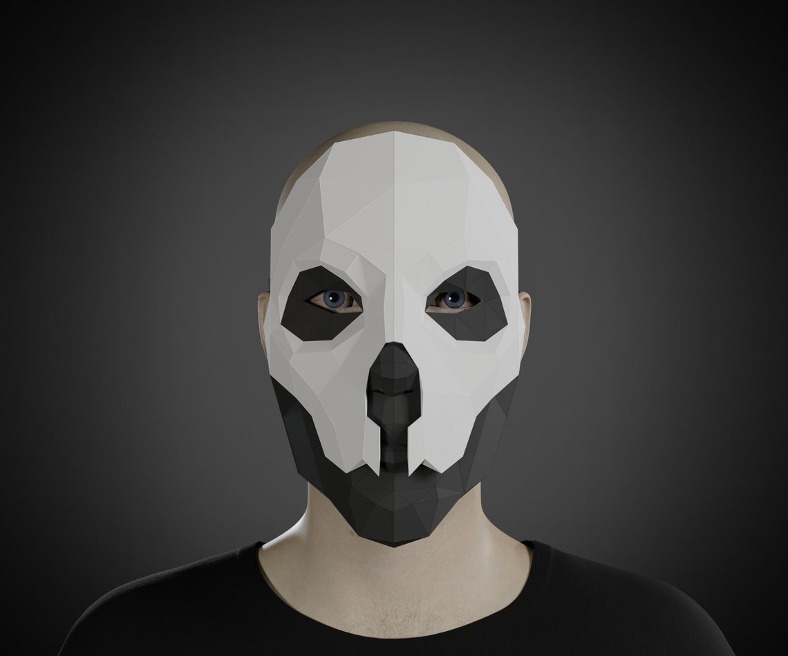 Scary MASK PAPERCRAFT -human SKULL - Adult Paper Craft Pattern ...