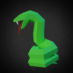 SNAKE PAPERCRAFT Template, Diy 3D Paper Craft, Pdf Downloadabe Pattern ...