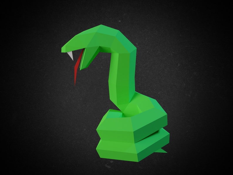 SNAKE PAPERCRAFT Template Diy 3D Paper Craft Pdf Downloadabe - Etsy