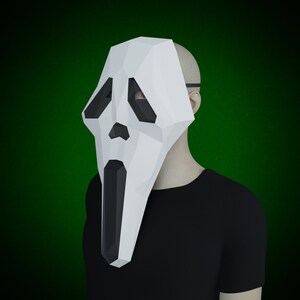 Scream MASK PAPERCRAFT 3D Diy Adult Paper Craft Pattern, Printable PDF ...