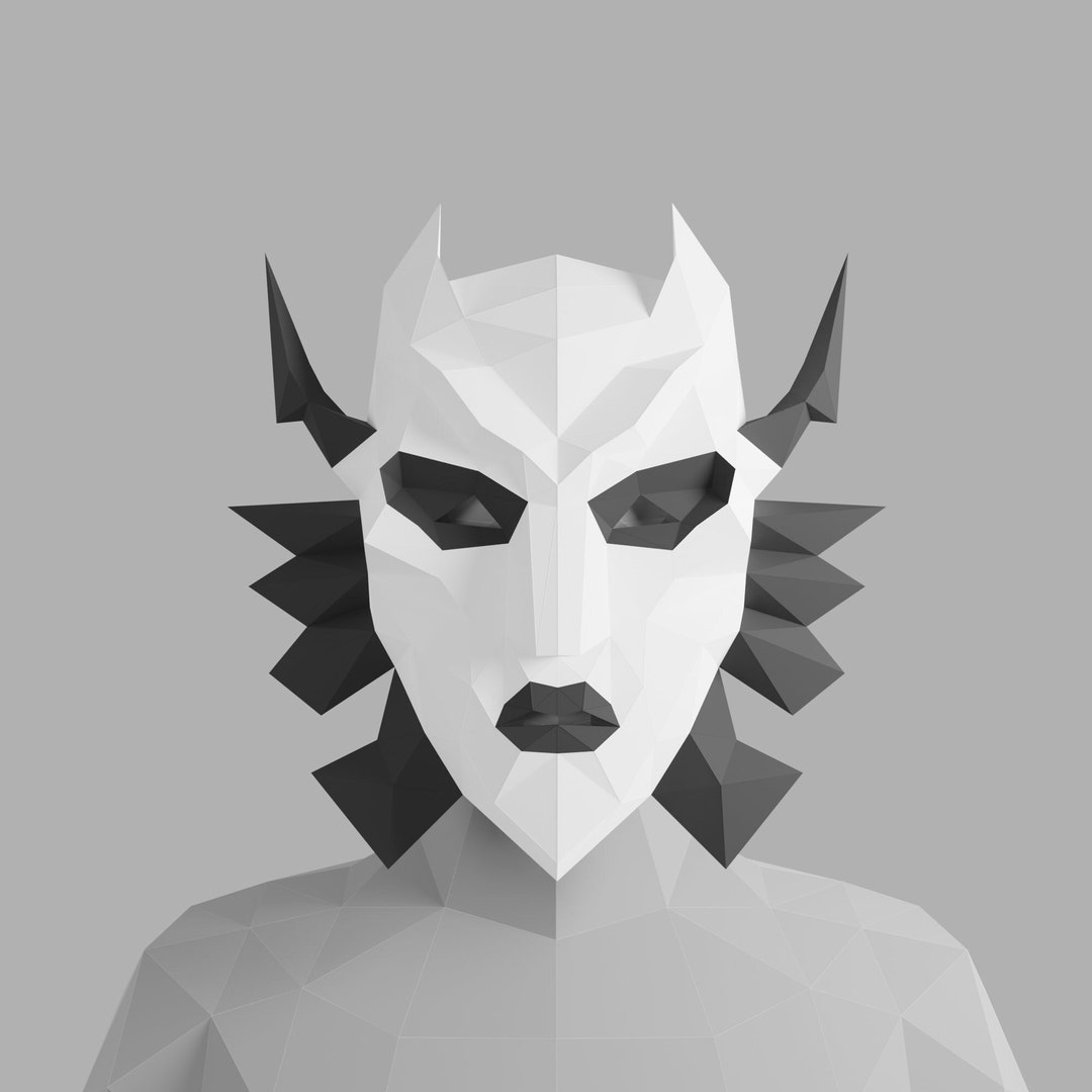 Diva Masquerade PAPERCRAFT MASK PDF Pattern, 3D Costume, Printable Diy ...