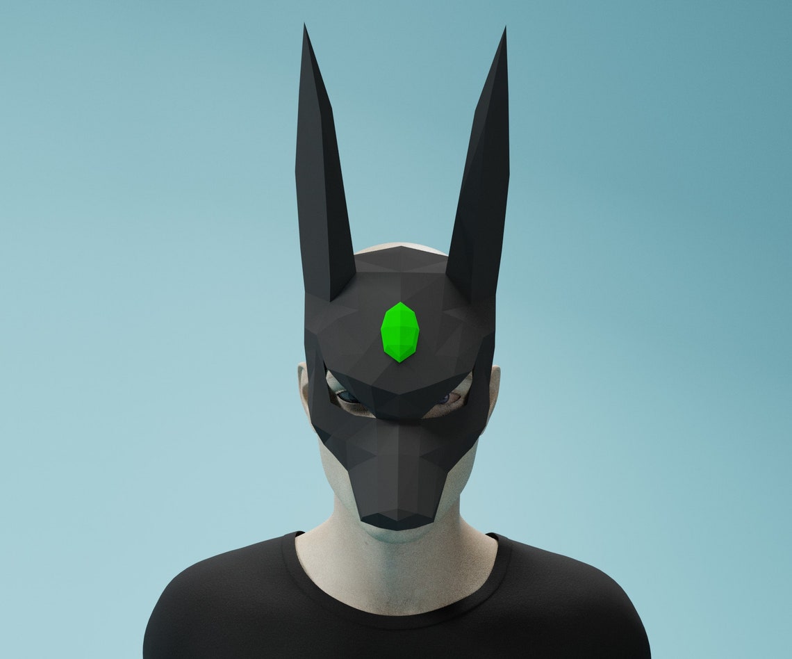 ANUBIS Half-mask DIY Adult Masquerade Mask 3d Papercraft - Etsy