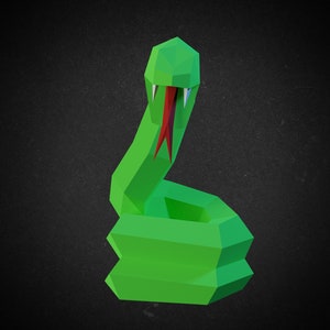 SNAKE PAPERCRAFT Template, Diy 3D Paper Craft, Pdf Downloadabe Pattern ...