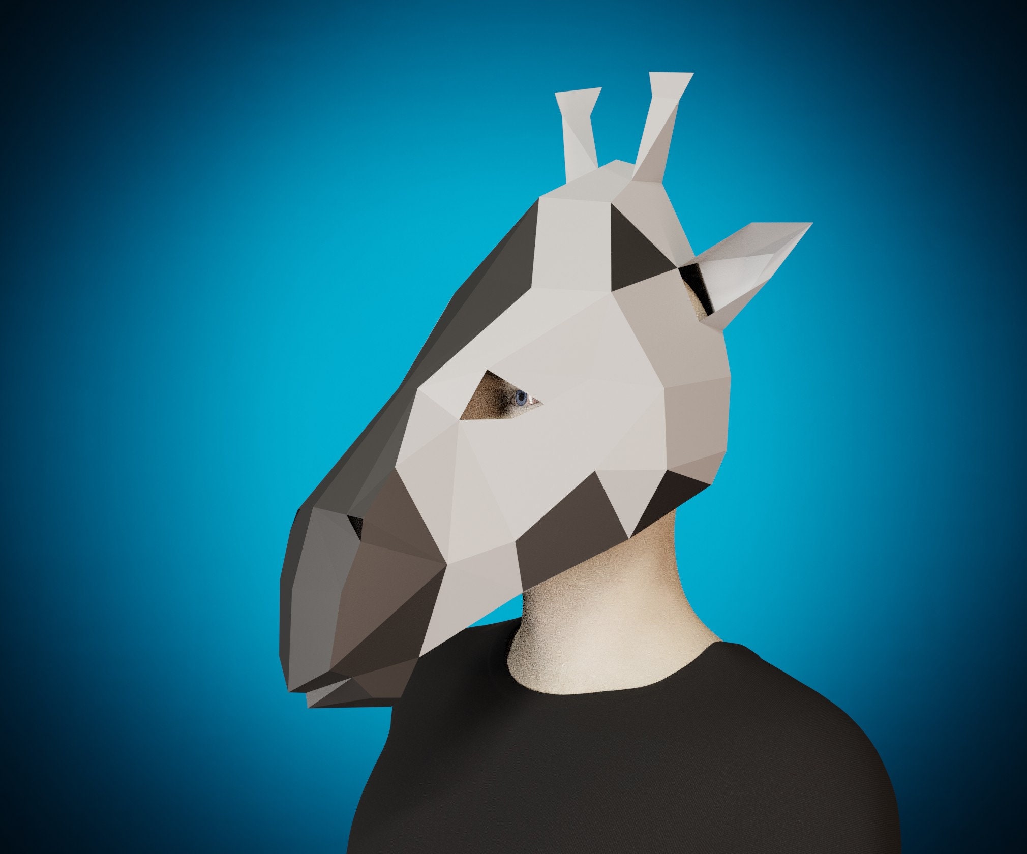 Giraffe MASK Papercraft Template Pdf DIY 3D ANIMAL Mask Adult - Etsy Canada