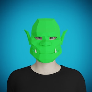 ORK MASK PAPERCRAFT Template, 3d Mask Design Pattern, Orc Costume ...