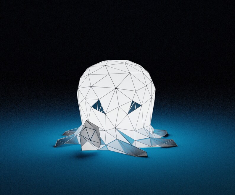 Cute OCTOPUS PAPERCRAFT Template Diy 3d Paper Craft LANTERN - Etsy