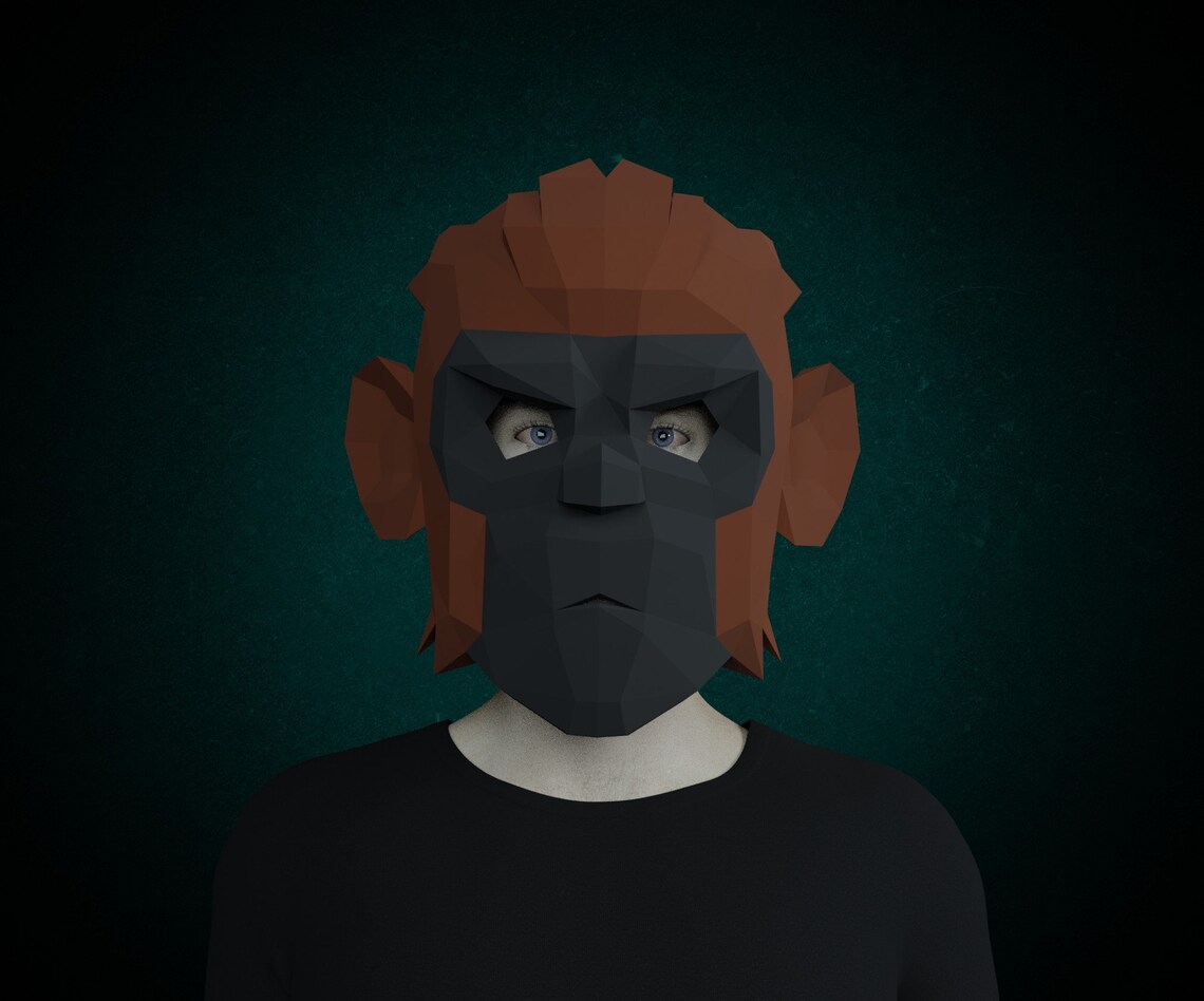 PAPERCRAFT MASK MONKEY Diy Adult Crafts Masquerade Party - Etsy