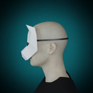 Simple Dog Half Mask, PAPERCRAFT 3d Template, Diy Adult Craft, Make ...