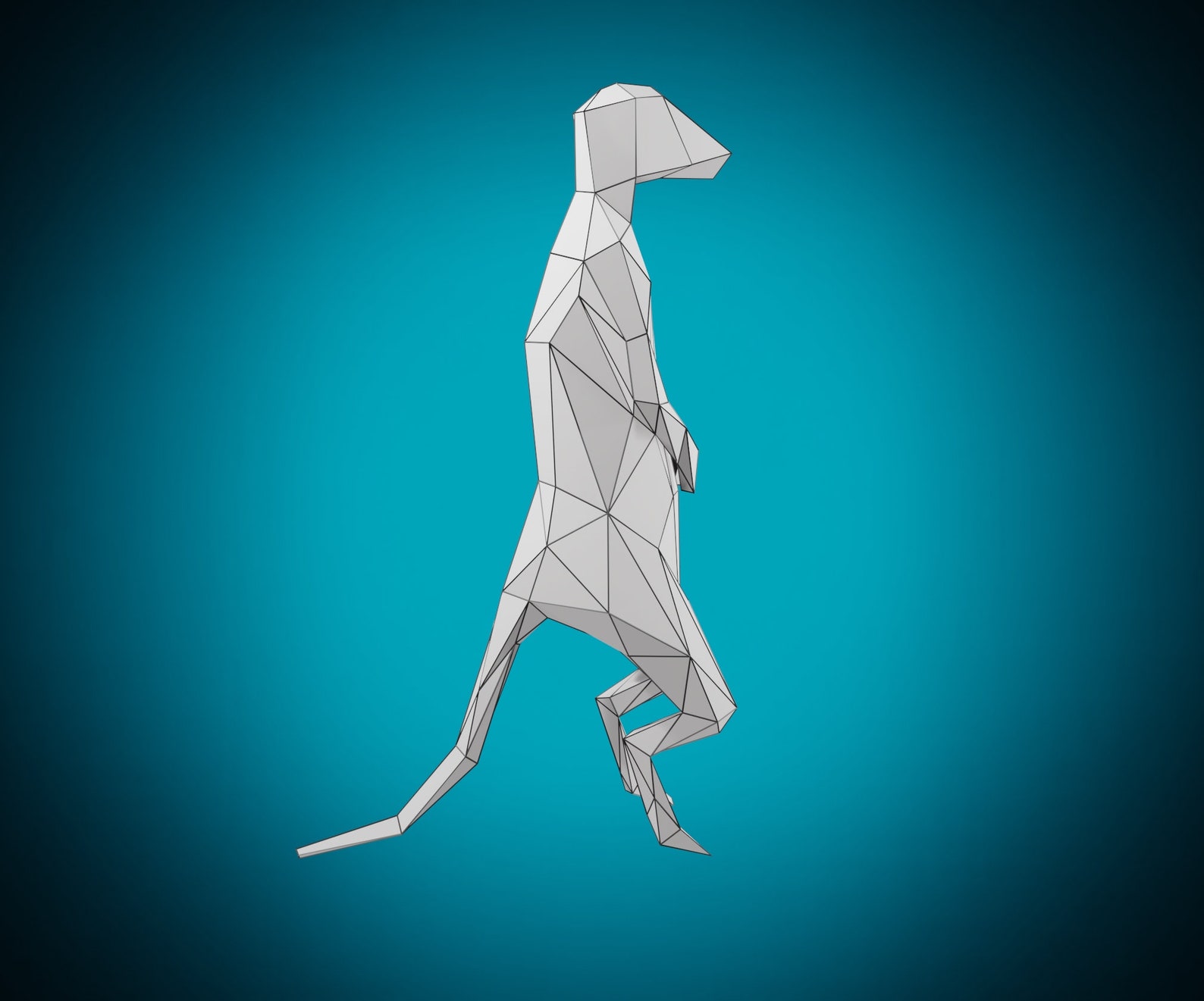 PAPERCRAFT 3D ANIMAL MEERKAT Printable Pdf Template Diy - Etsy