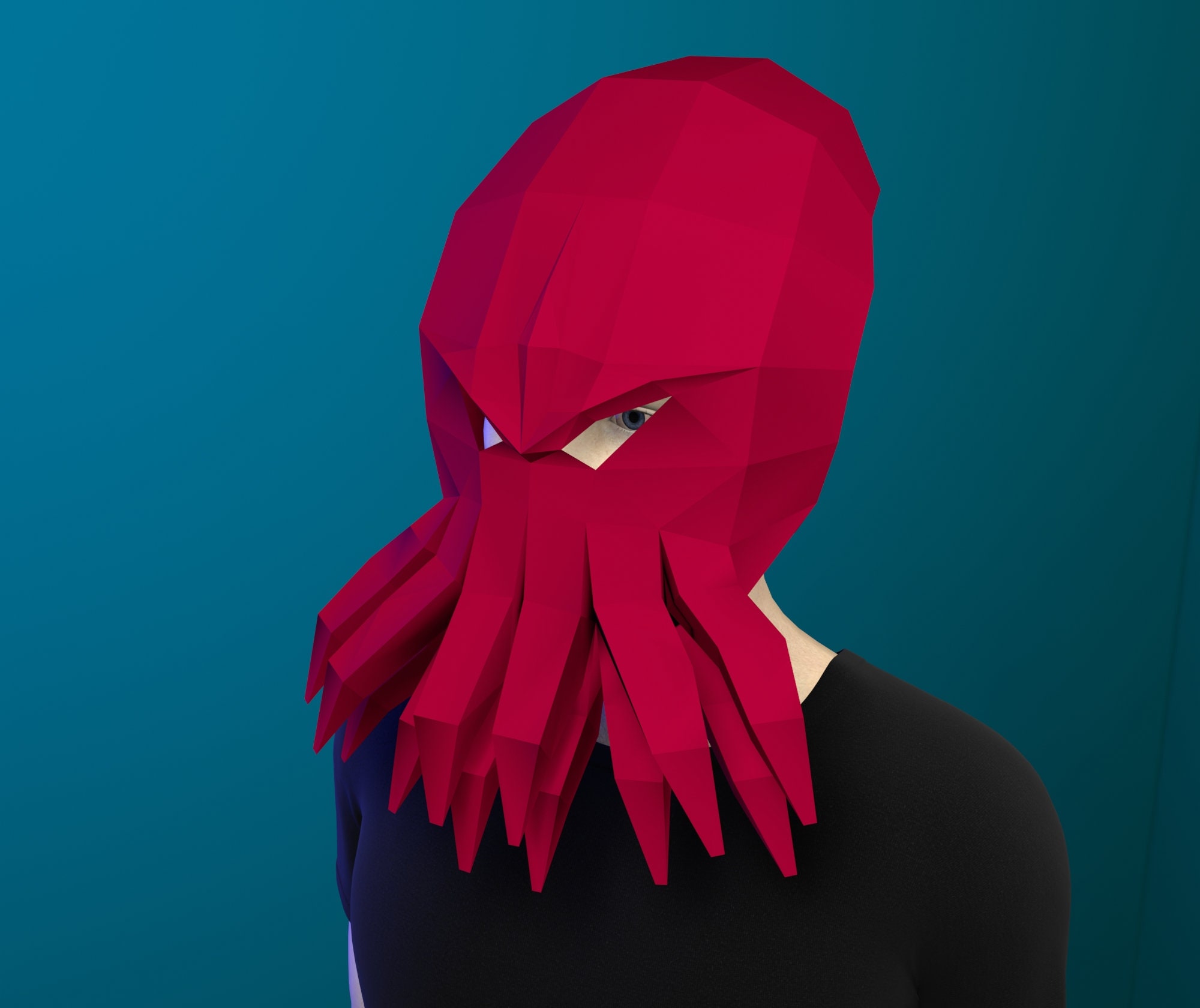 PAPERCRAFT Template PDF 3D Cthulhu MASK Mythical Creatures - Etsy