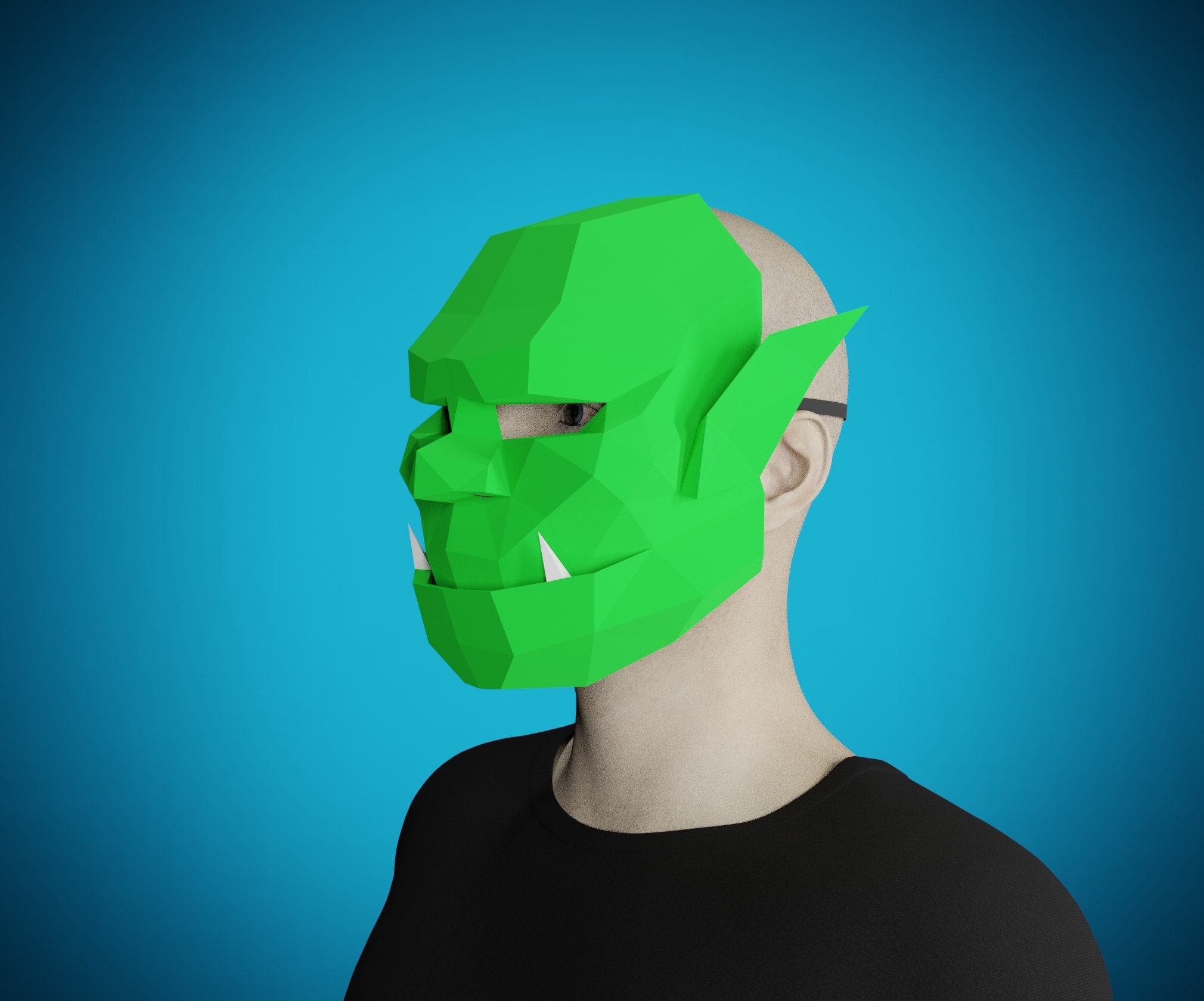 ORK MASK PAPERCRAFT Template 3d Mask Design Pattern Orc - Etsy Canada