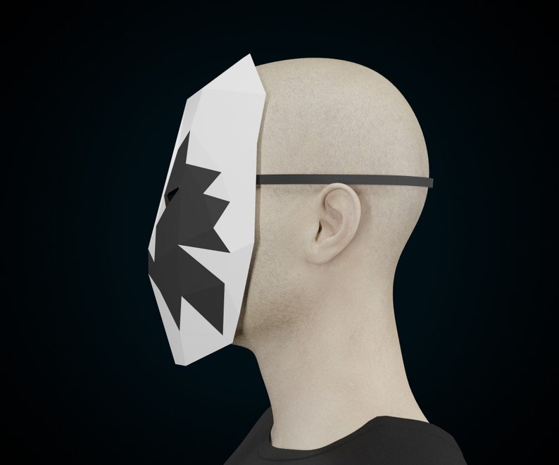 Low Poly RORSCHACH MASK PAPERCRAFT 3D Polygonal Diy - Etsy
