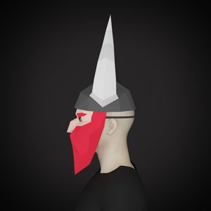 Viking Helmet+ Face PAPERCRAFT MASK 3D TEMPLATE, Diy Roman Warrior ...