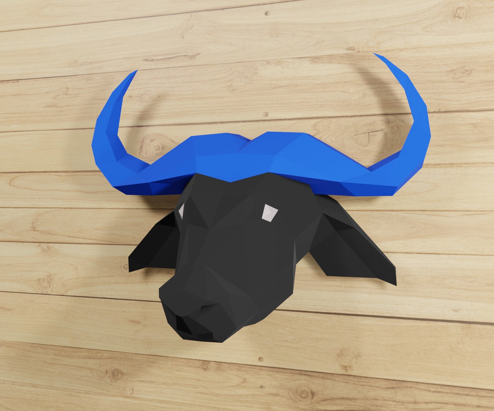 ANIMAL HEAD PAPERCRAFT Affrican Buffalo 3d Diy Wall Decor | Etsy