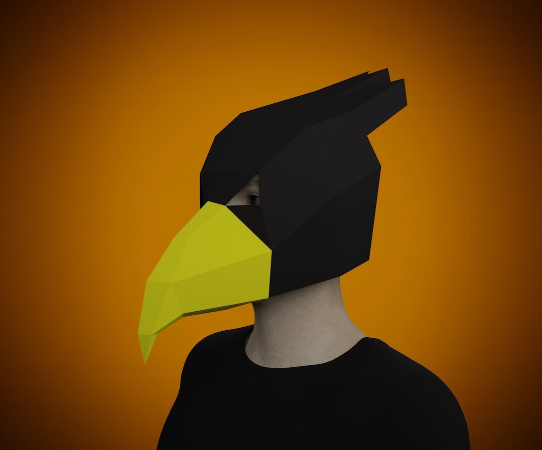 BIRD MASK PAPERCRAFT, Diy Animal Costume, Printable Template, Eagle ...