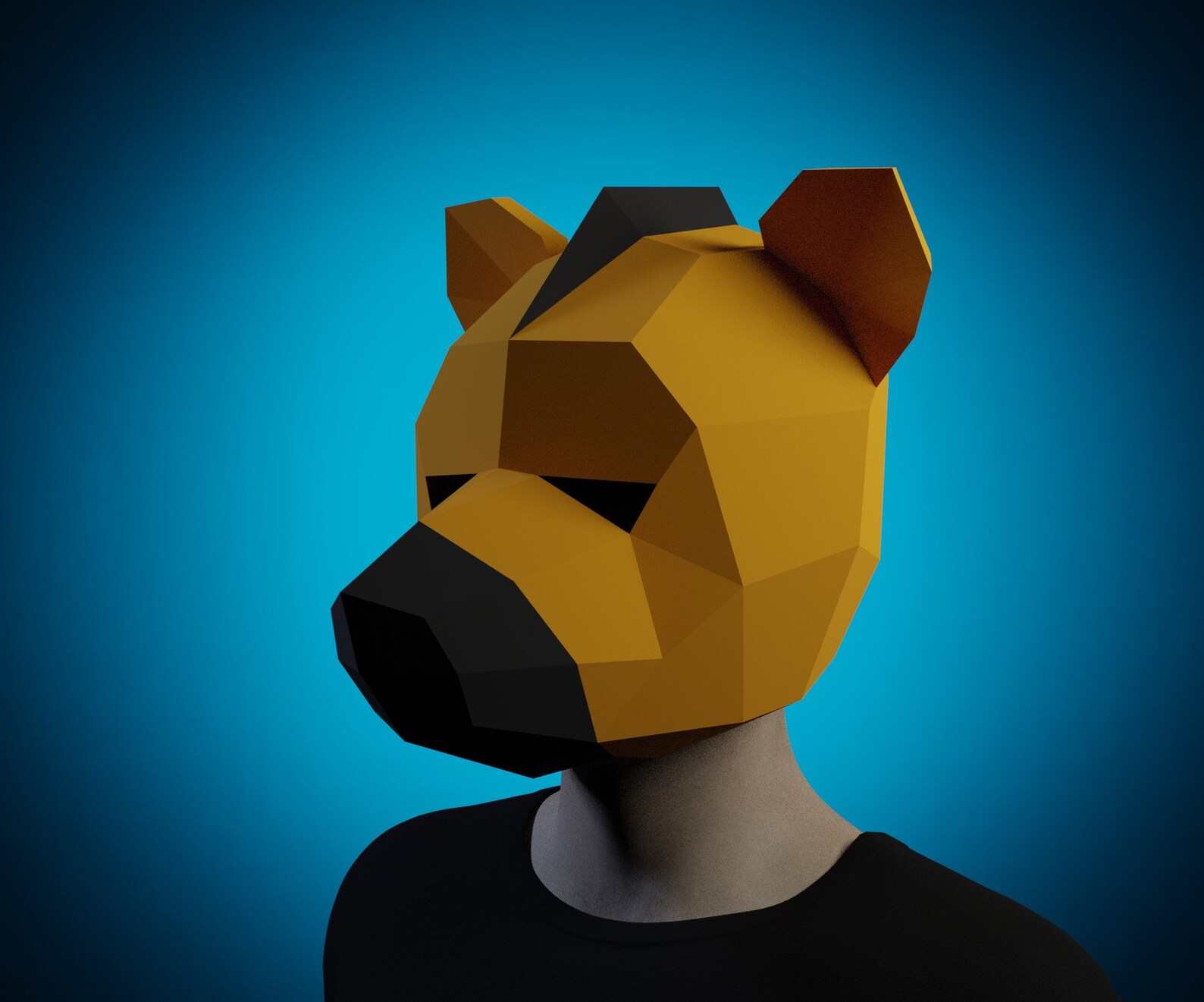 HYENA PAPERCRAFT 3D Template Diy Craft Make Your Own Animal - Etsy