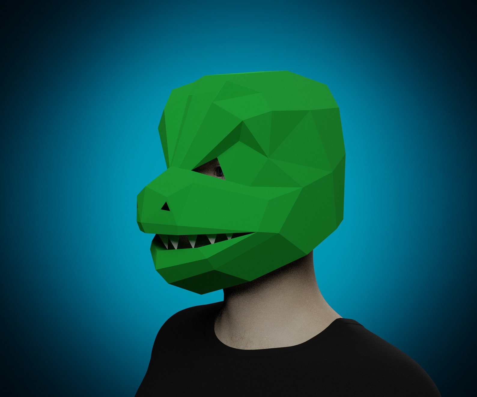 3D PAPERCRAFT MASK Reptilian Animal Croc Pdf Printable Pattern | Etsy