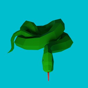 SNAKE PAPERCRAFT Template, Diy 3D Paper Craft, Pdf Downloadabe Pattern ...