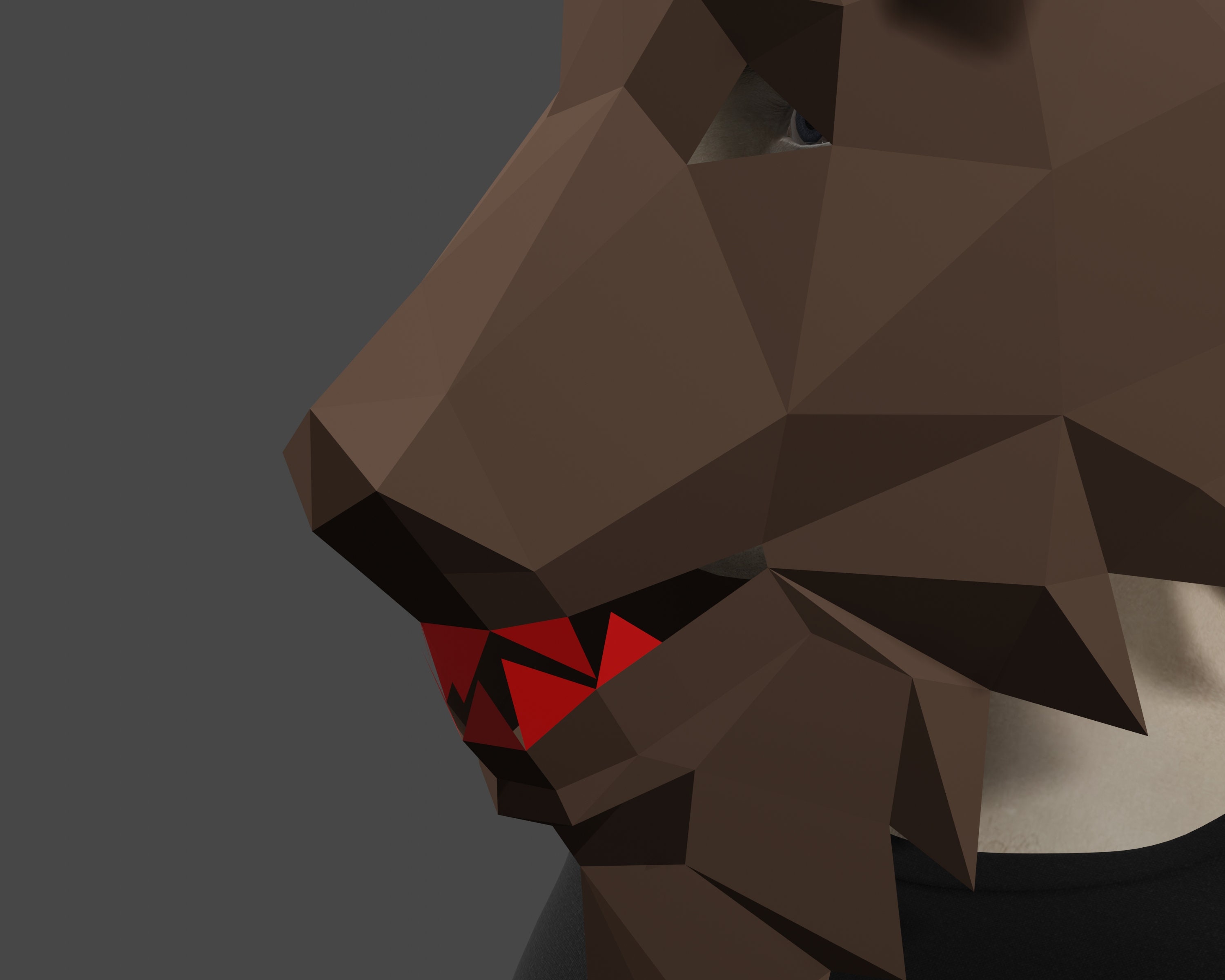 Papercraft MASK 3D - Chupacabras, Printable Template PDF Pattern ~ DIY ...