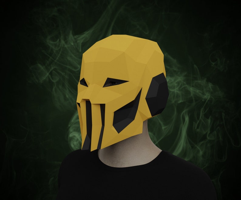 PAPERCRAFT Cyberpunk GAS MASK, Sci-fi 3D Paper Costume Template, Diy ...