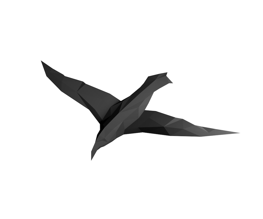 BIRD CROW PAPERCRAFT Template, Diy 3d Paper Craft, Pdf Downloadabe ...