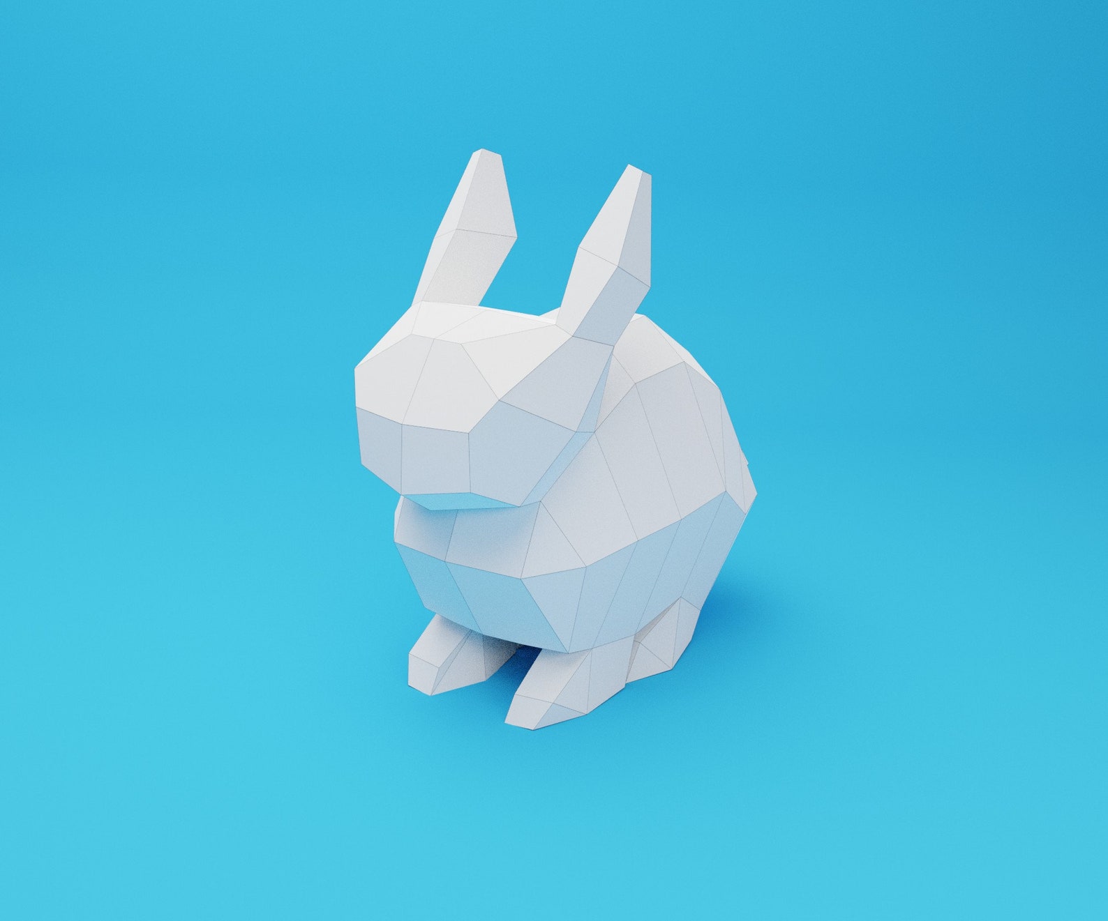 BUNNY PAPERCRAFT TEMPLATE Diy 3d Paper Craft Pdf Downloadabe - Etsy