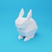 BUNNY PAPERCRAFT TEMPLATE, Diy 3d Paper Craft, Pdf Downloadabe Pattern ...