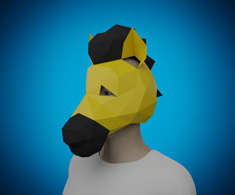 HORSE MASK Papercraft PDF Template, Diy Animal Mask, Halloween Costume ...