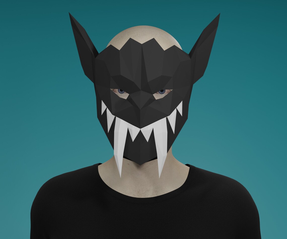 Vampire Bat MASK PAPERCRAFT Diy 3d Low Poly Animal Craft - Etsy