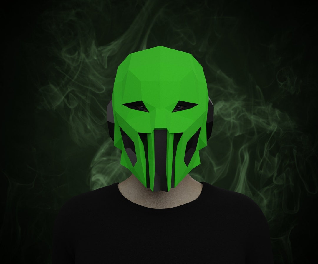 PAPERCRAFT Cyberpunk GAS MASK, Sci-fi 3D Paper Costume Template, Diy ...