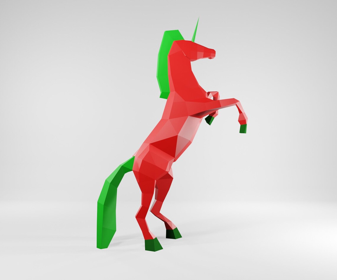XXL UNICORN PAPERCRAFT Template Diy 3d Paper Craft Pdf - Etsy