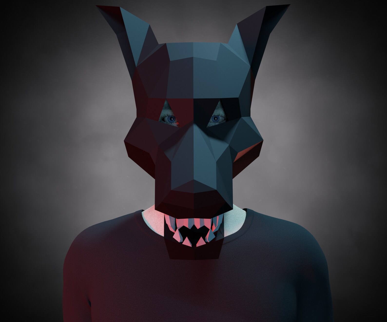 SCARY MASK Papercraft - Demon DOG - 3D Animal- Diy Adult Paper Craft ...