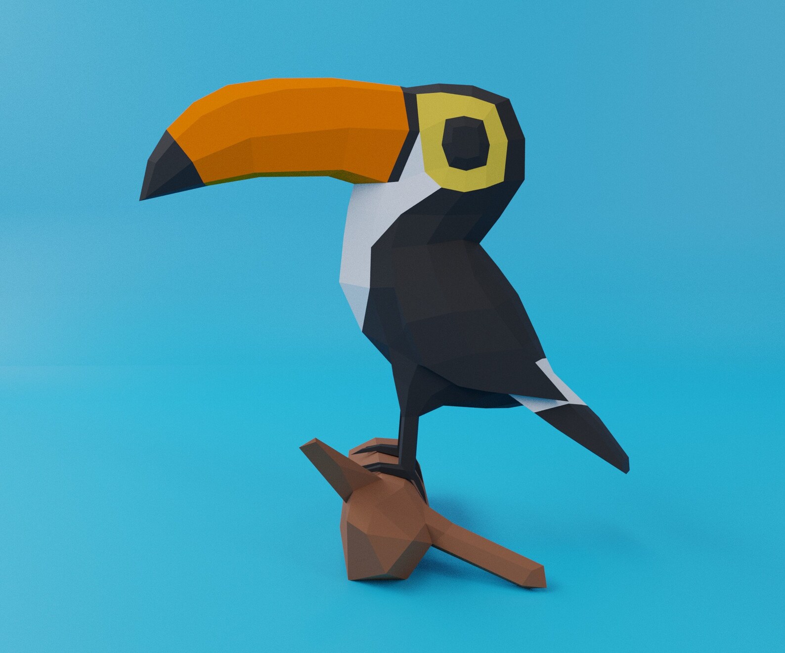 BIRD TOUCAN PAPERCRAFT Template, Diy 3D Paper Craft, Pdf Downloadabe ...