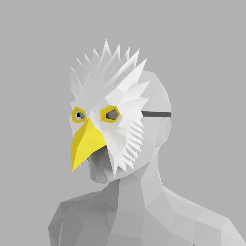 Birdman PAPERCRAFT MASK PDF Pattern, 3D Costume, Printable Diy Template ...