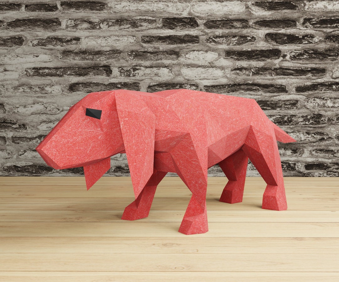 BASSET DOG PAPERCRAFT Template, Diy 3D Paper Craft, Pdf Downloadabe ...